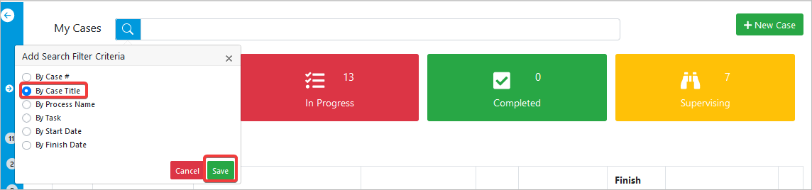 3.6 - Cases List | Documentation@ProcessMaker